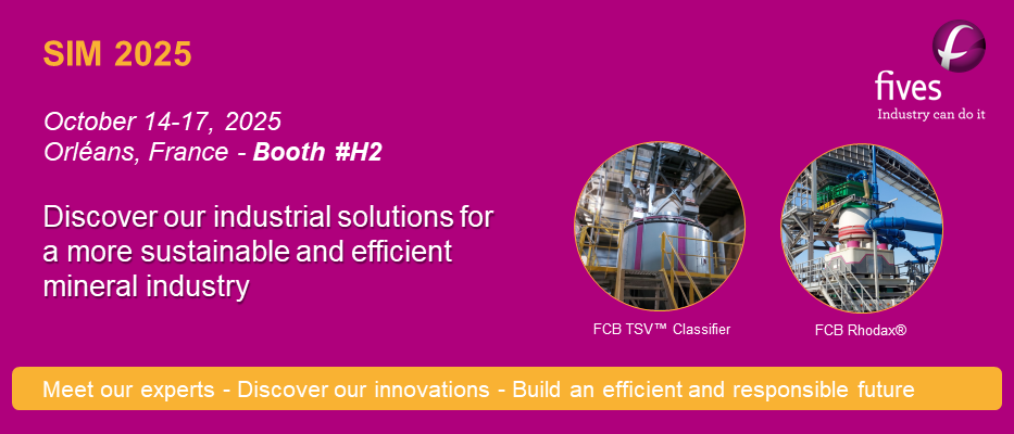 Fives will showcase its mineral processing expertise at SIM 2025 in Orléans