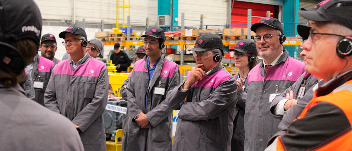 Inauguration des nouveaux ateliers de Fives dans le Nord de la France