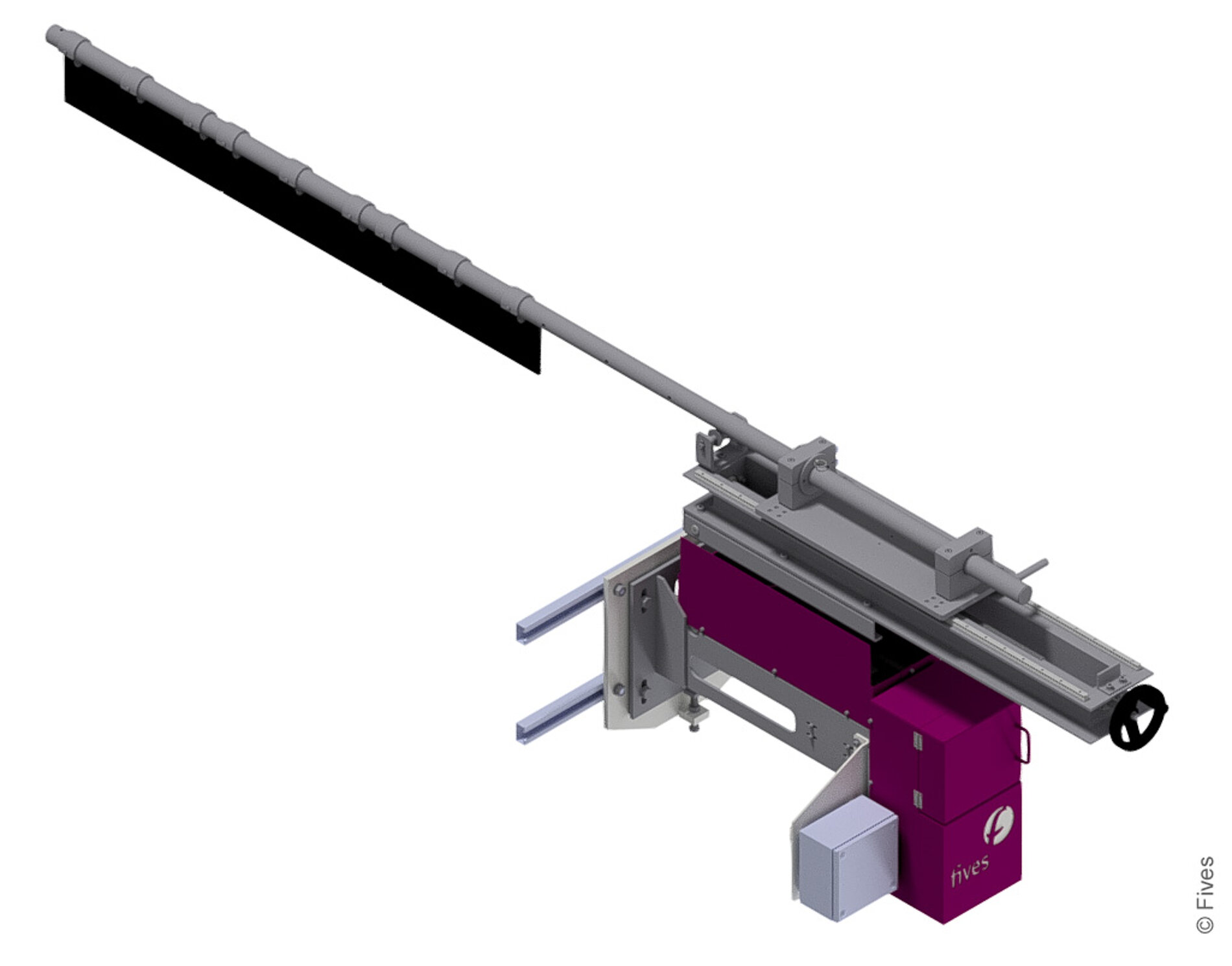 Fences, pushers and flags keep the glass ribbon smooth and stable.